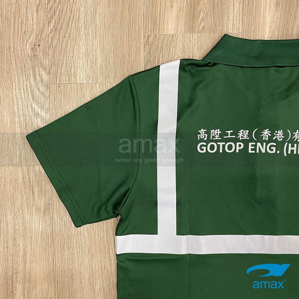 Customized Reflective Polo Shirt Workwear Custom Made Amax